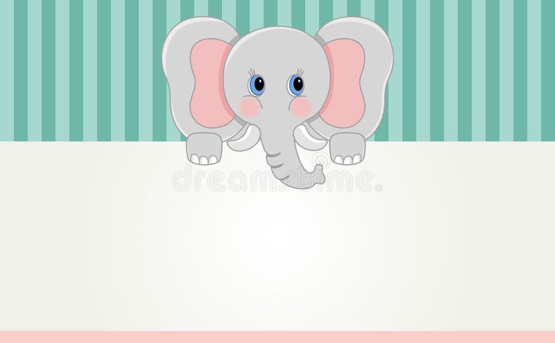 Baby elephant banner stock vector. Illustration of safari - 82917625