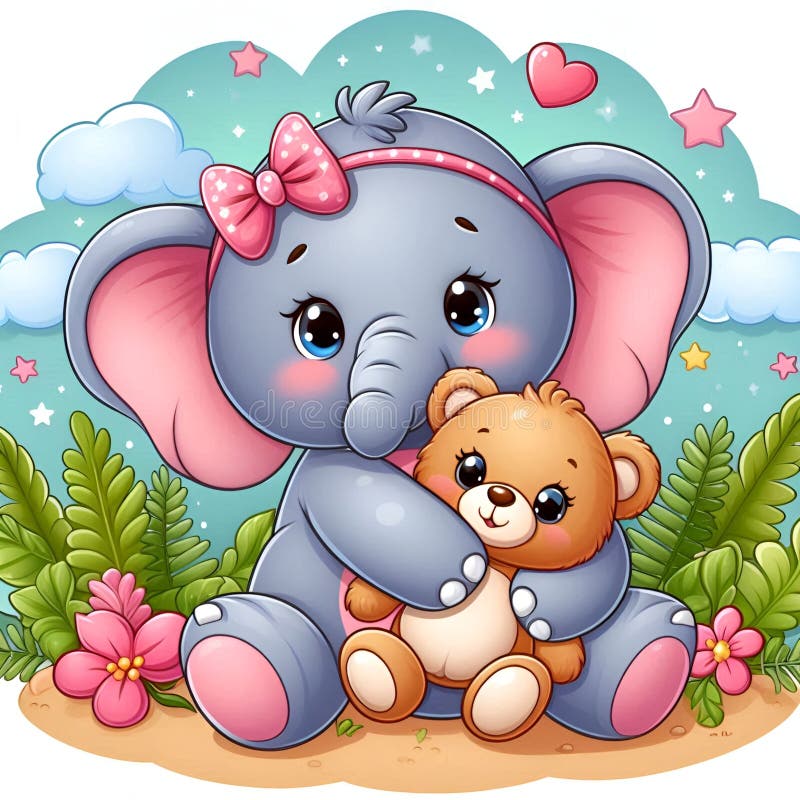 Elephant Hugging Stock Illustrations – 186 Elephant Hugging Stock ...