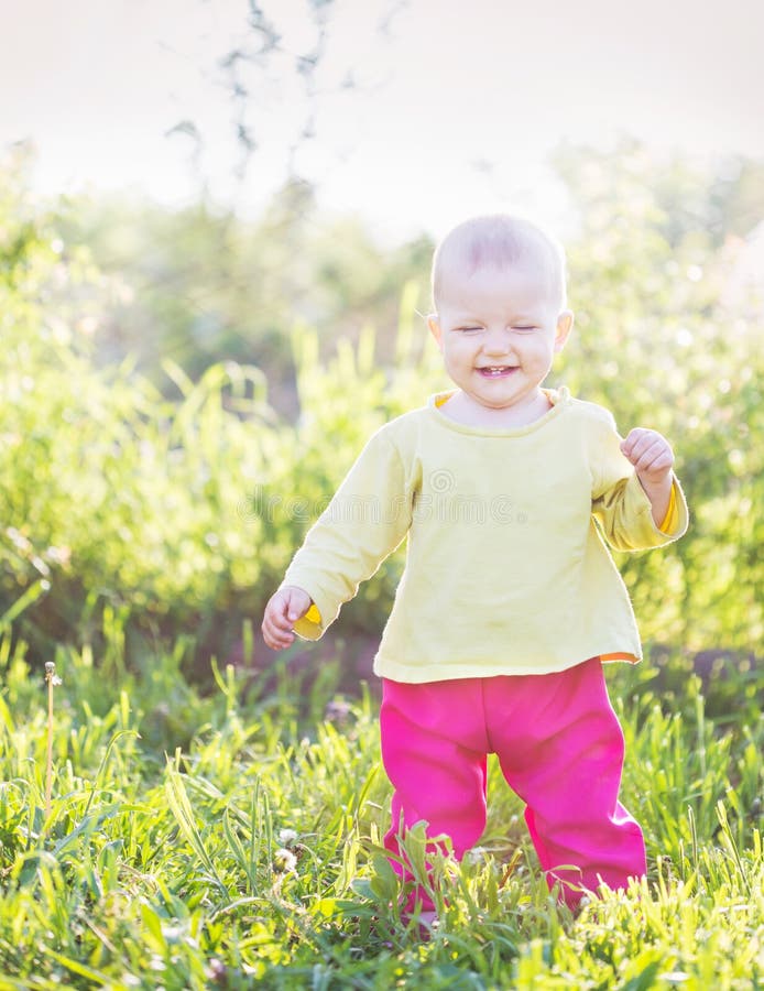Baby eleven months months stock photo. Image of blond - 54285366