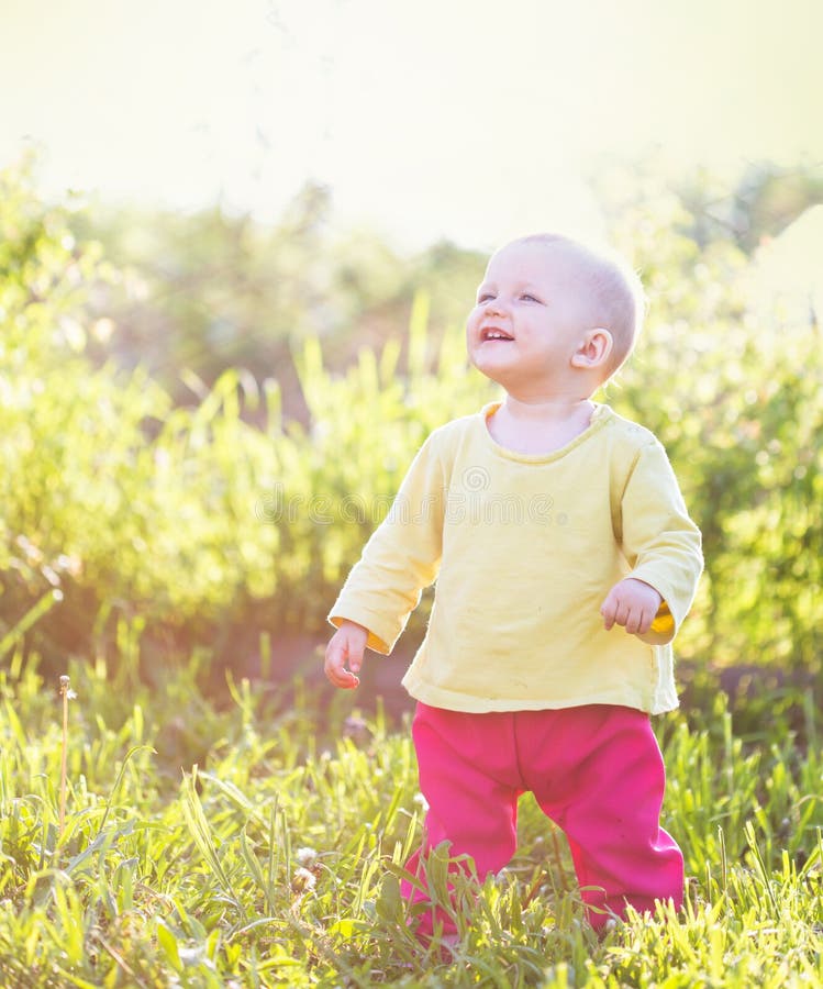 Baby eleven months months stock photo. Image of daughter - 54285442