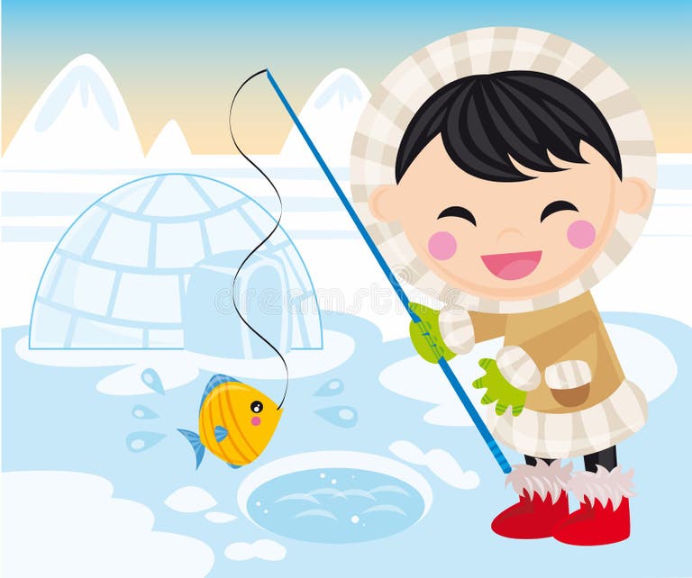 Baby eskimo stock vector. Illustration of nature, house - 7258468