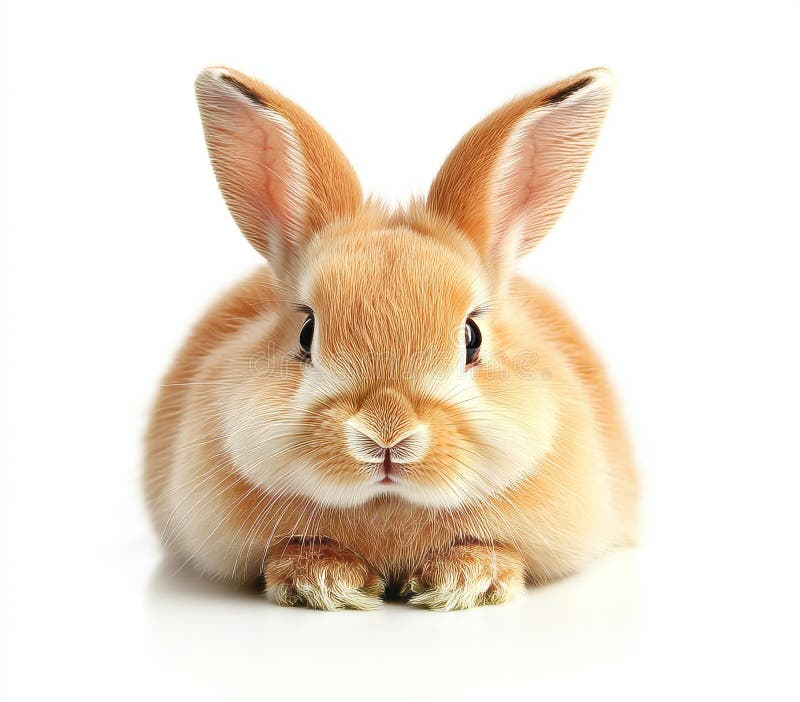A Baby European Rabbit Looks Straight into the Camera, Facing it Stock ...