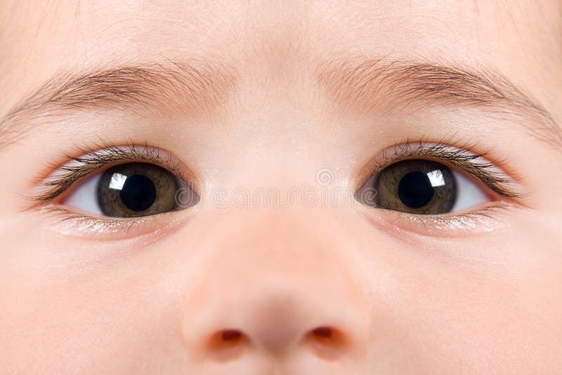 Close Up of Baby S Face & Eye Stock Image - Image of blue, baby: 6089595