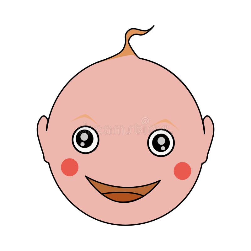Baby face stock vector. Illustration of happiness, smile - 83607457