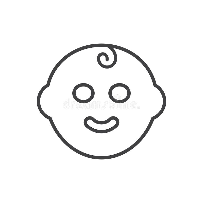 Baby Face Icon stock illustration. Illustration of icon - 374329540