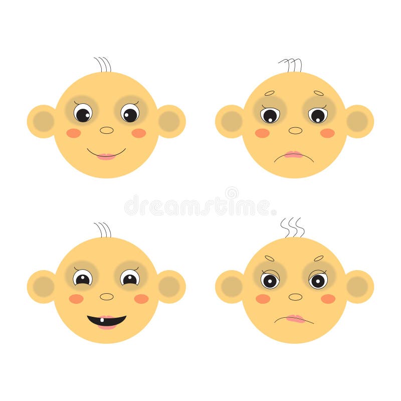Baby Face Icon in Trendy Design Style. Baby Face Icon Isolated on White ...