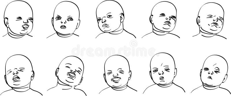 Baby faces stock illustration. Illustration of baby, laugh - 11821319