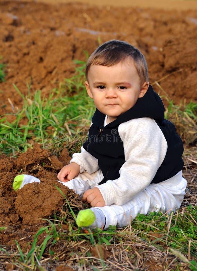 Baby fall stock image. Image of smile, clothes, plays - 27256529