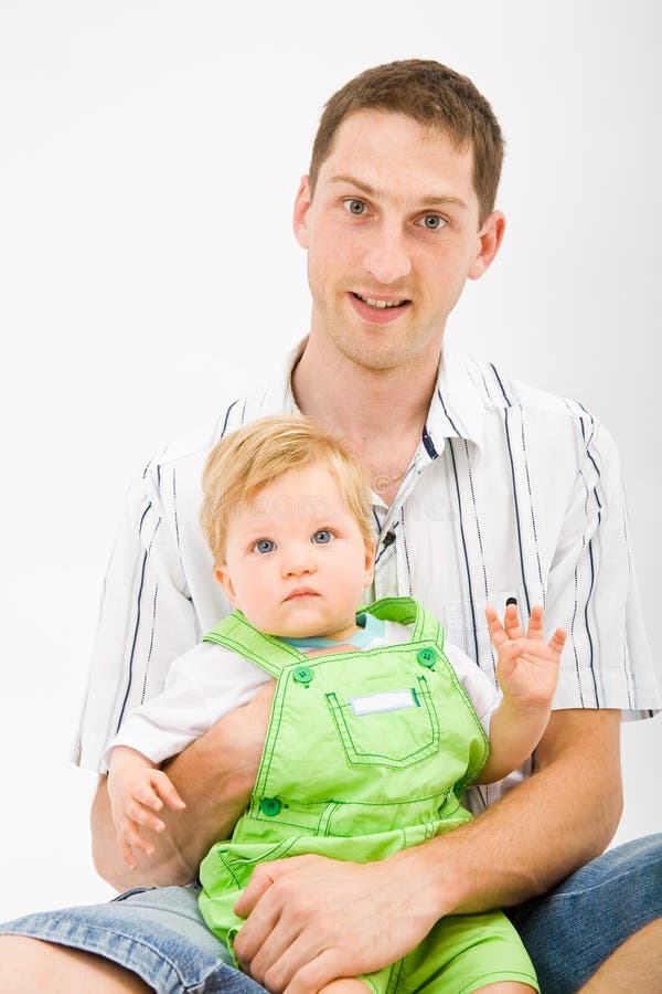 Baby and father stock photo. Image of child, lovable - 10073438