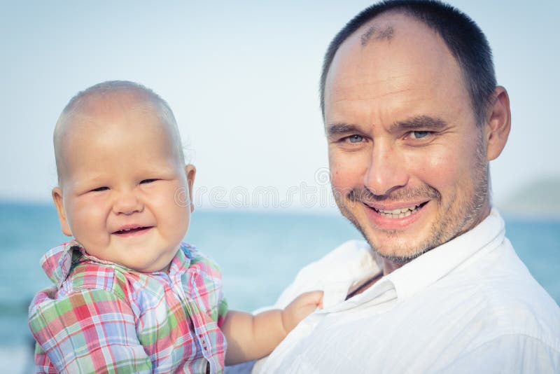 Baby and father stock image. Image of care, concept, childhood - 41078227