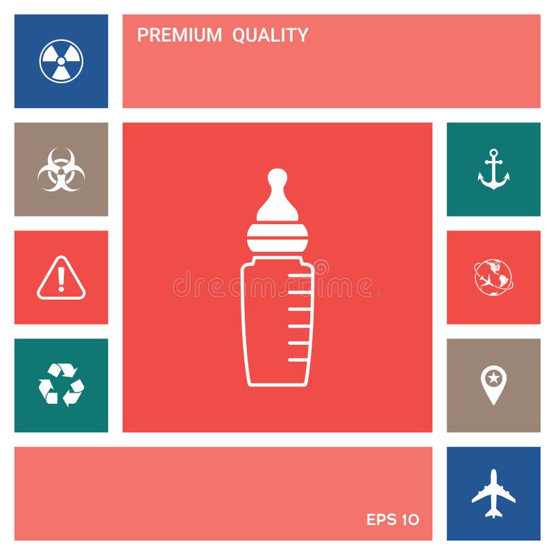 Baby Feeding Bottle Icon . Elements for Your Design Stock Vector ...