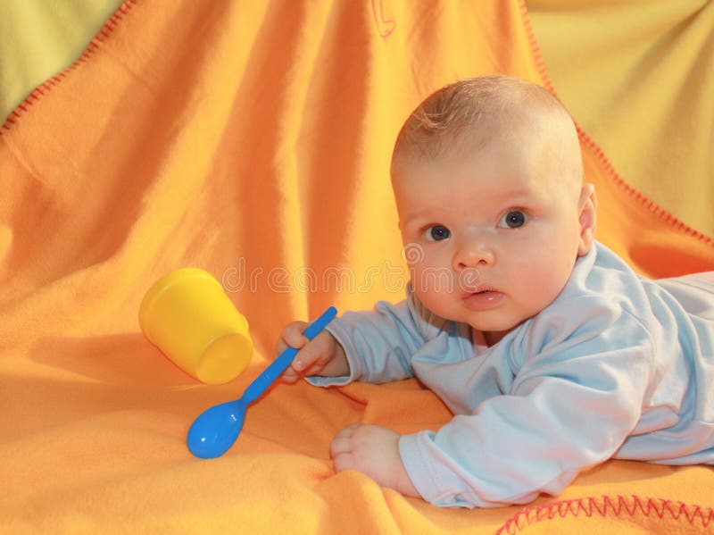 Baby feeding time stock image. Image of adorable, cute - 14256327