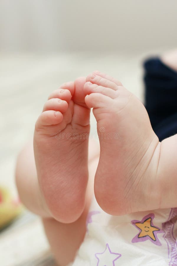 Baby feet stock image. Image of body, vertical, closeup - 8674873