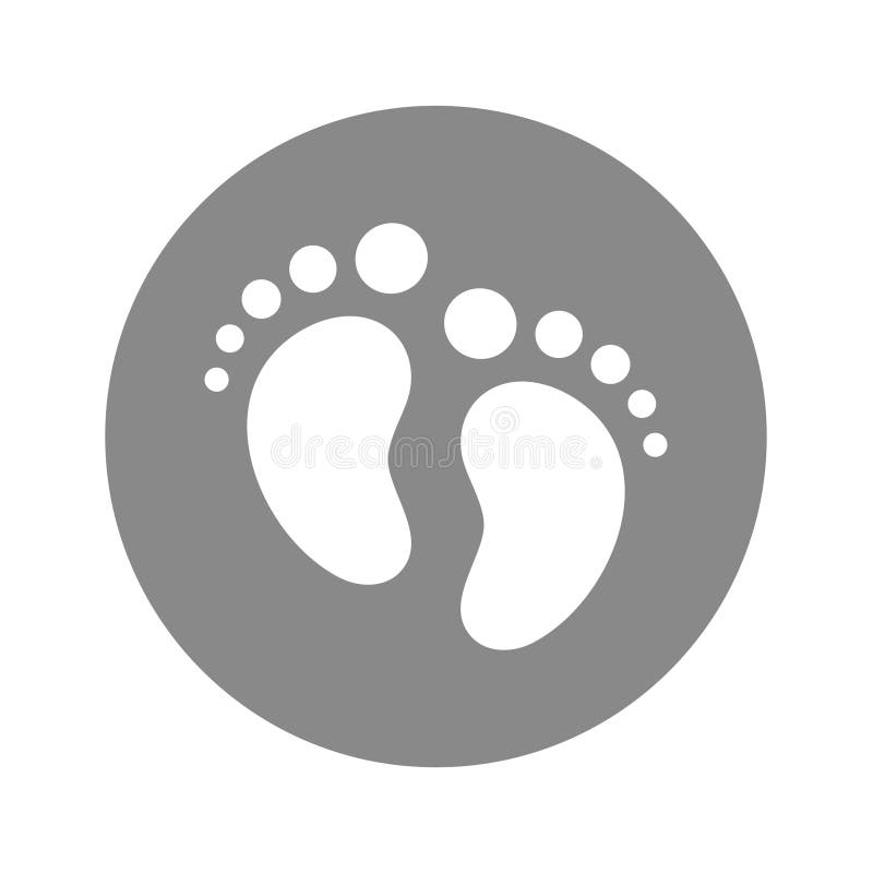 Baby Feet Circle Vector Label Stock Vector - Illustration of child ...