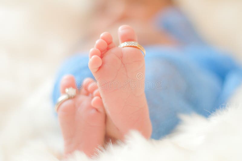 Baby Feet stock photo. Image of newborn, rings, heart - 81429036