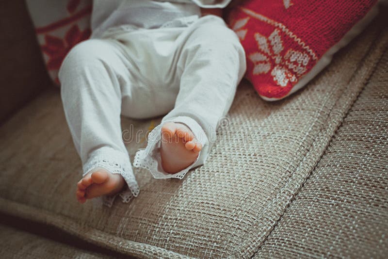 Baby feet stock image. Image of care, adorable, white - 48048185
