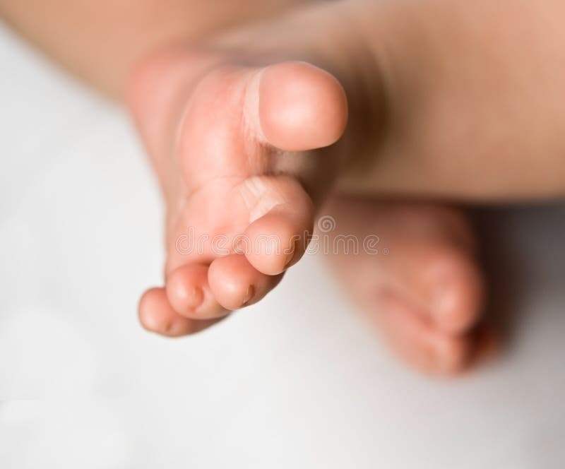 Baby Feet with Toes Turned Up Stock Photo - Image of life, parts: 9954556