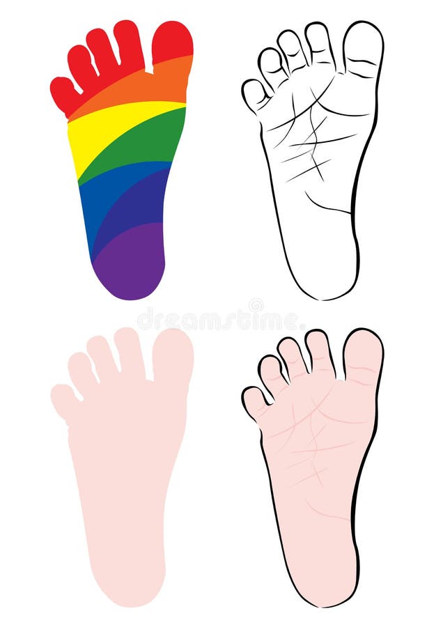 Baby Feet Vector Illustrations Stock Vector - Illustration of tender ...