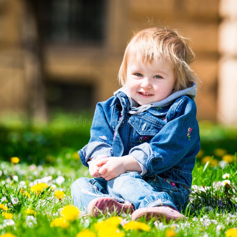 Baby in field stock photo. Image of nature, outside, grass - 46249728