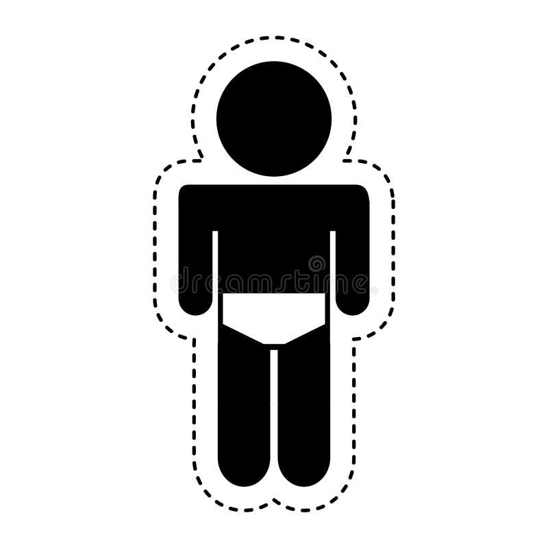 Baby Figure. Front, Side and Back View Stock Vector - Illustration of ...