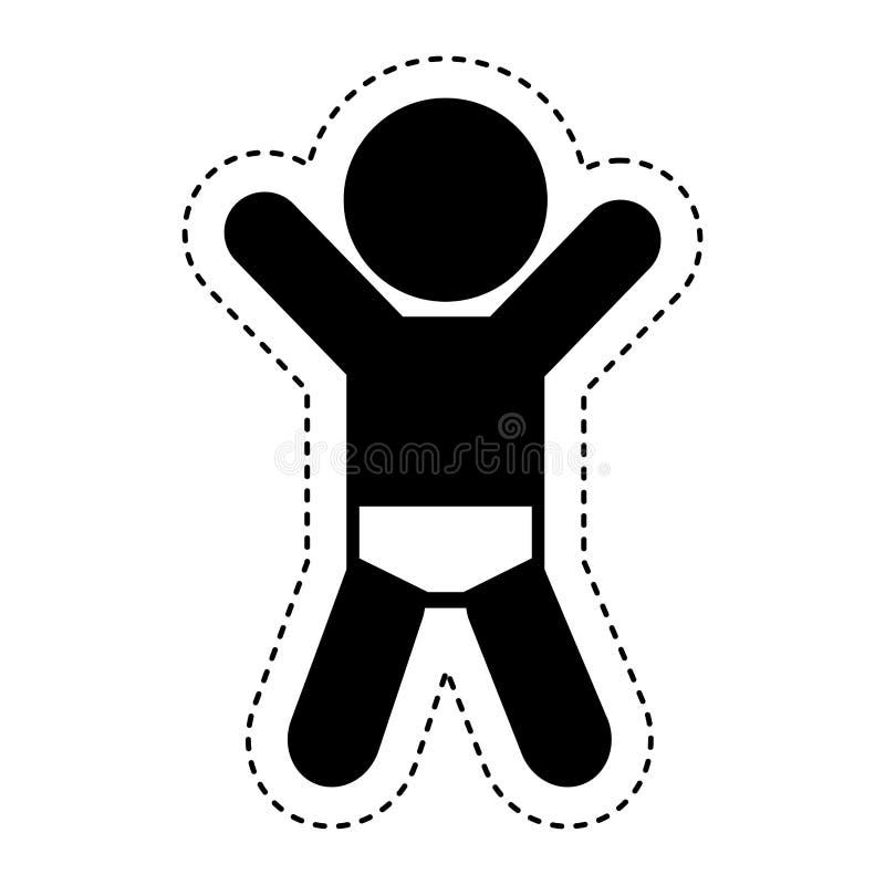 Baby Figure. Front, Side and Back View Stock Vector - Illustration of ...