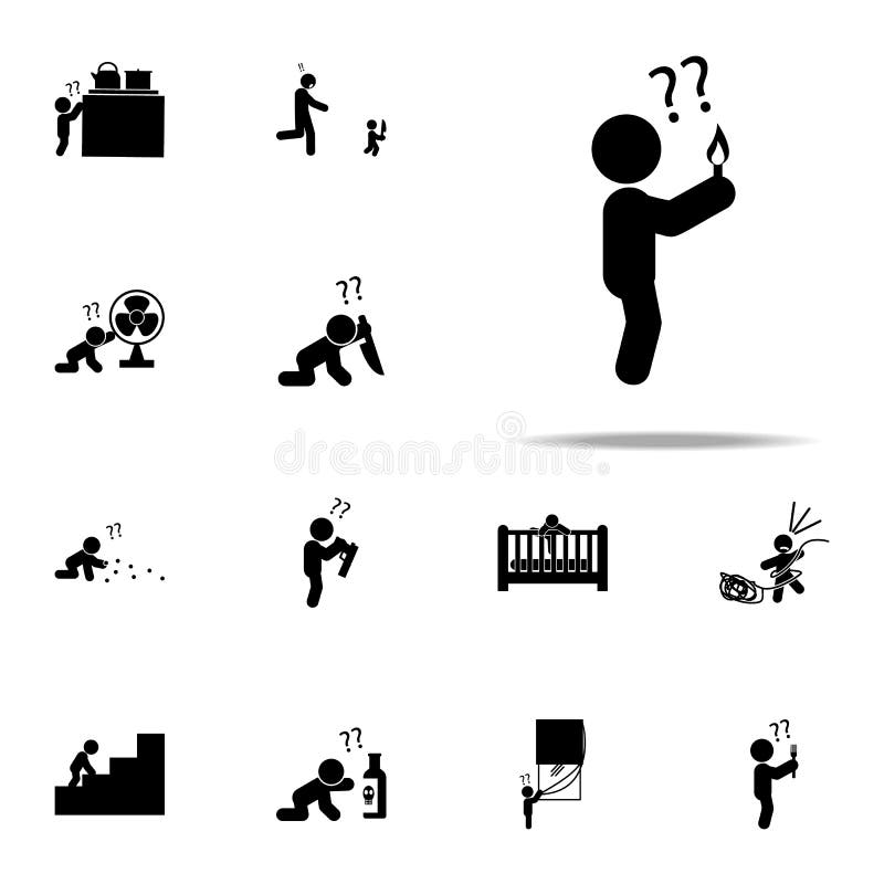 Baby, Fire Icon. Baby Icons Universal Set for Web and Mobile Stock ...
