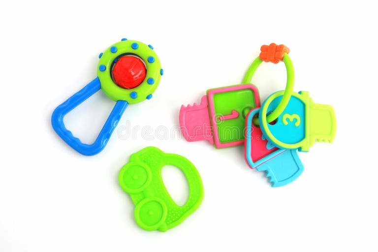 Baby first rattle stock image. Image of small, plastic - 9473125