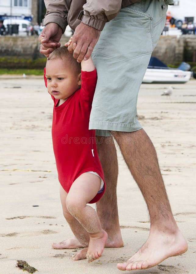 Baby learning to walk stock image. Image of little, nature - 13923831
