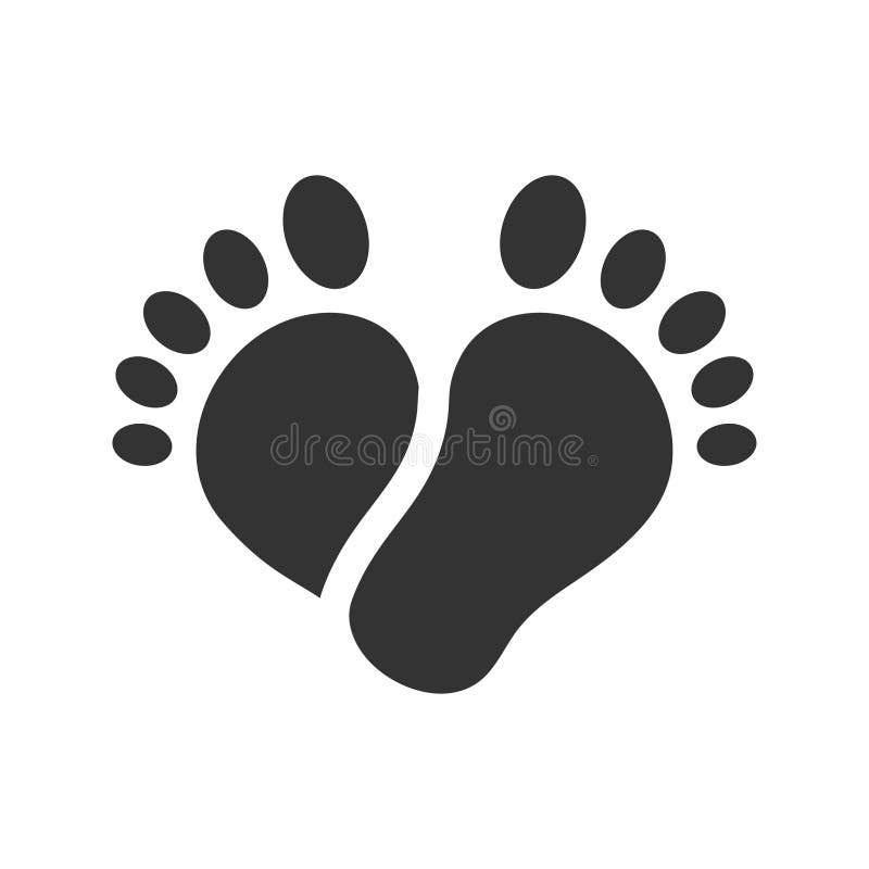 Baby first steps Icon stock vector. Illustration of born - 294258834