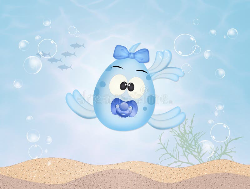 Baby fish male stock illustration. Illustration of life - 97407302