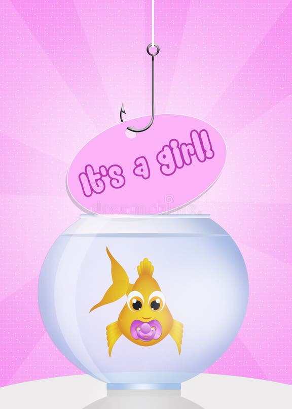 Baby fish with pacifier stock illustration. Illustration of fish - 54255504