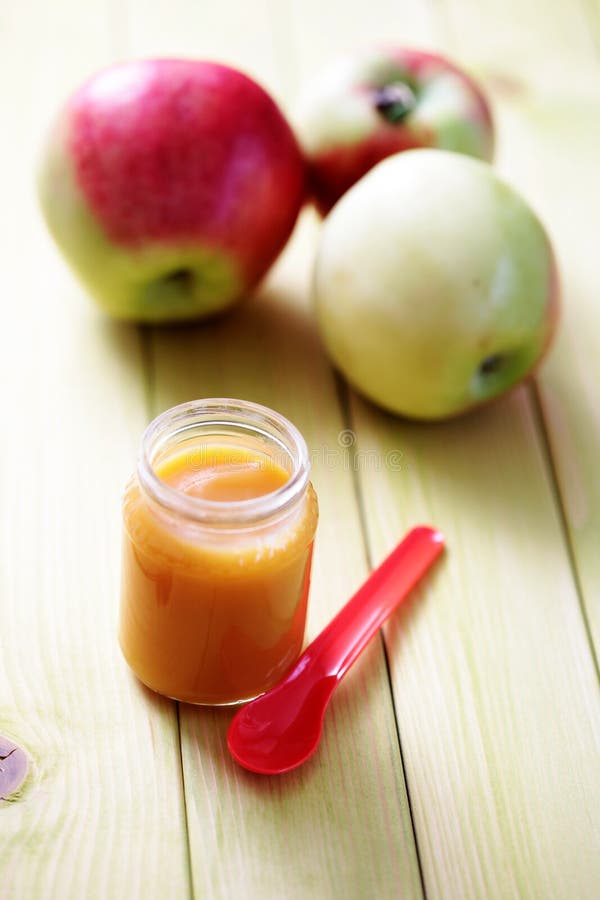 Baby food - apple stock image. Image of baby, months - 10804479