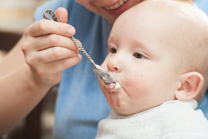 Baby food stock photo. Image of care, face, indoors, food - 51799838