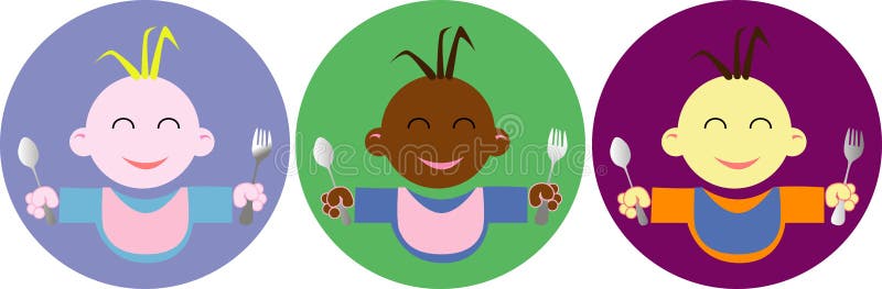 Baby food logo stock vector. Illustration of spoon, child - 13968667