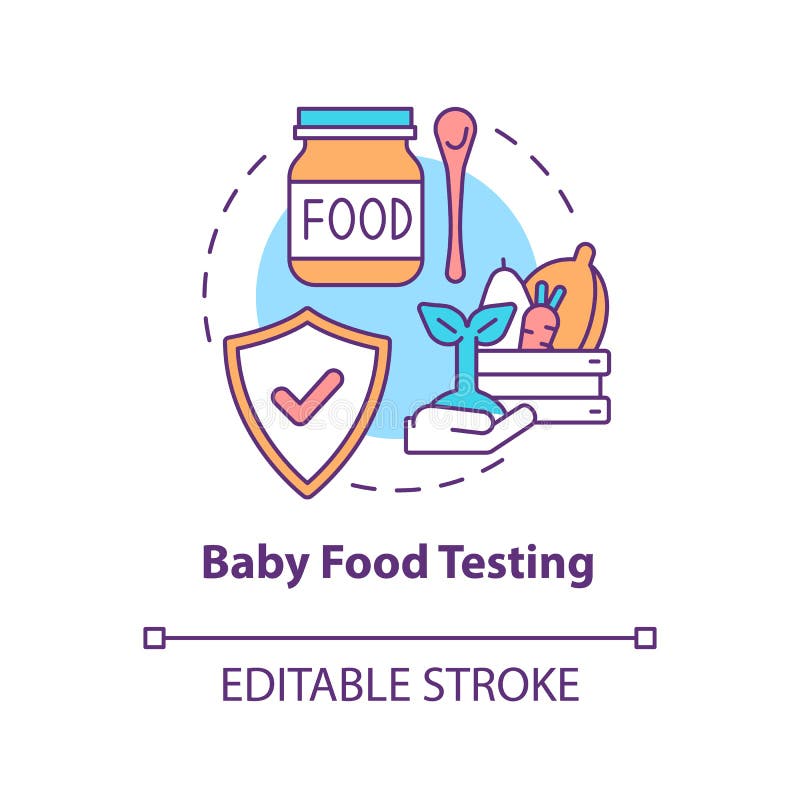 Baby Food Testing Concept Icon Stock Vector - Illustration of toxic ... Baby Food Testing Concept Icon Stock Vector - Illustration of toxic ...
