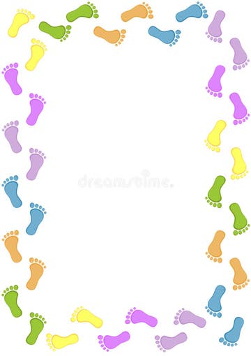 Baby Foot Border stock image. Illustration of foot, arrive - 23963641