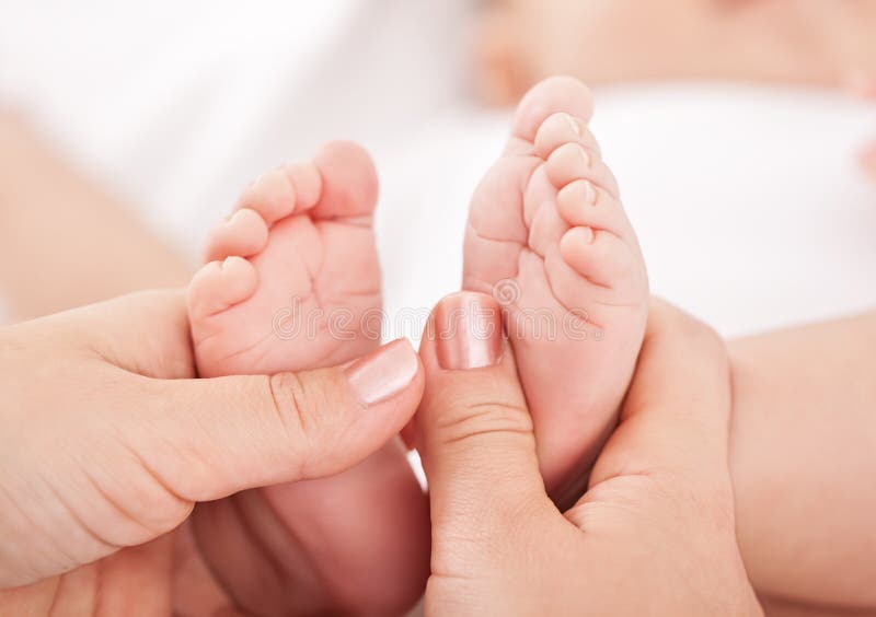 Baby foot close up stock photo. Image of childhood, foot - 48086266