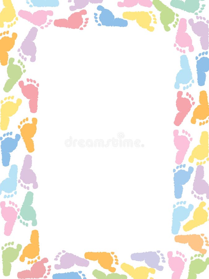 Blue Baby Feet Border