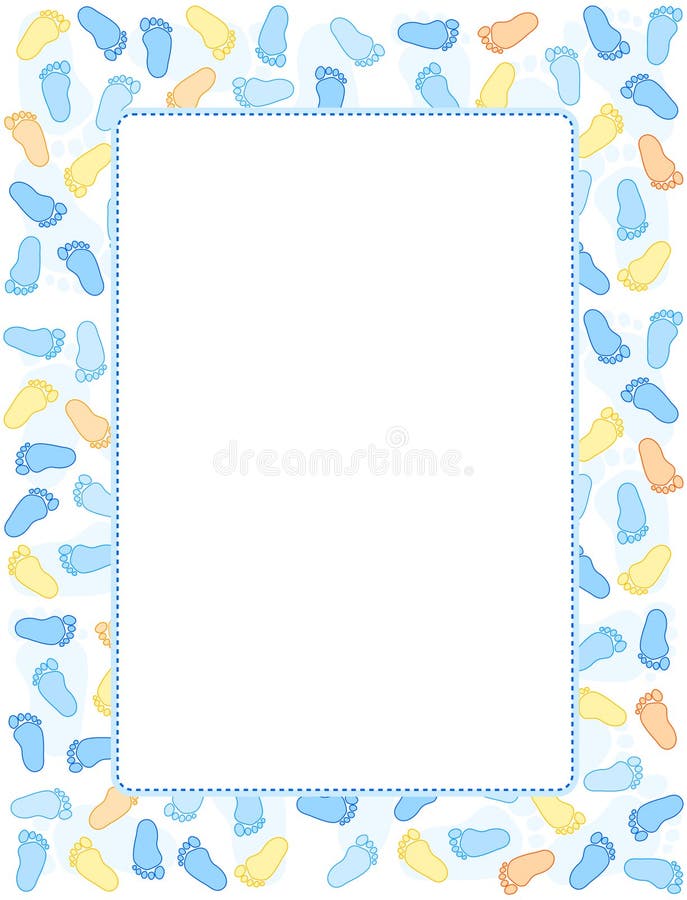 Baby Footprint Borders Clip Art