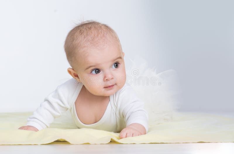 Baby four months of age stock image. Image of sweet, sleeping - 81765135