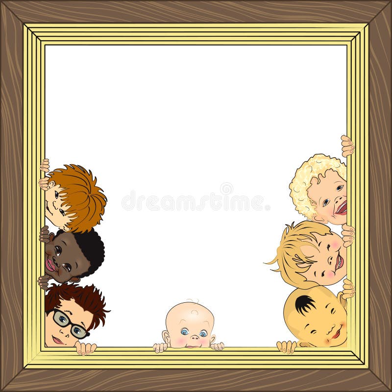 Baby frame stock vector. Illustration of children, hand - 15036007