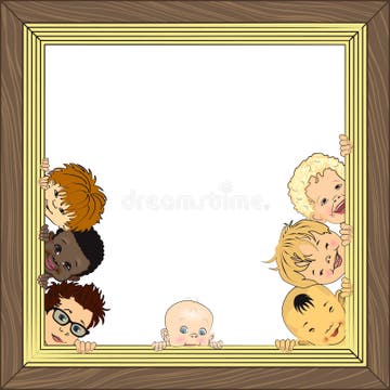 Baby frame stock vector. Illustration of children, hand - 15036007