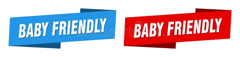 Baby Friendly Banner. Baby Friendly Ribbon Label Sign Set Stock Vector ...