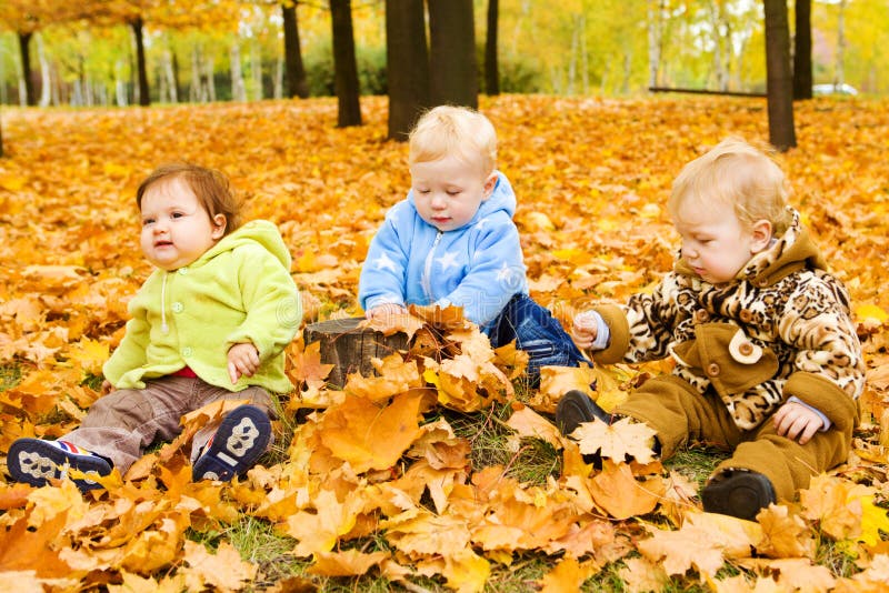 Baby friends stock image. Image of adorable, fall, kids - 15007169