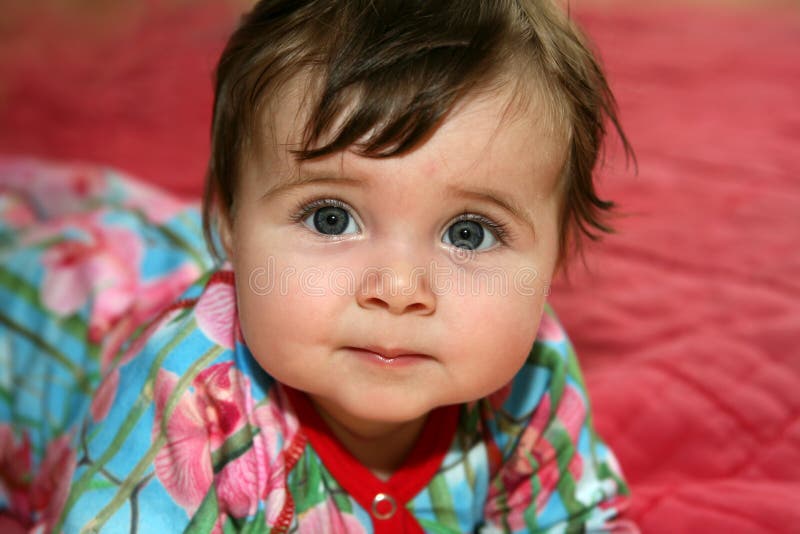 Baby on front stock image. Image of eyes, beautiful, expression - 6405639