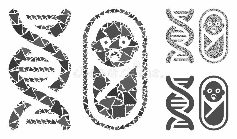 Baby Genetics Composition Icon of Unequal Elements Stock Illustration ...