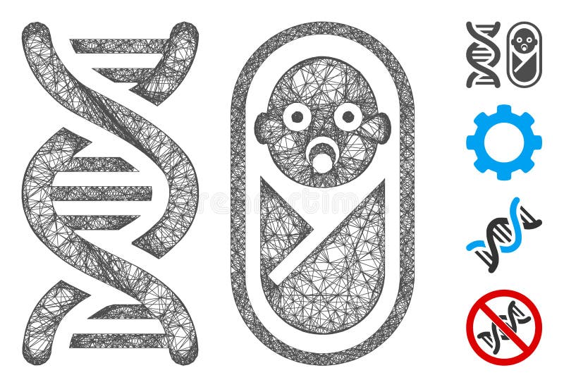 Baby Genetics Web Vector Mesh Illustration Stock Illustration ...