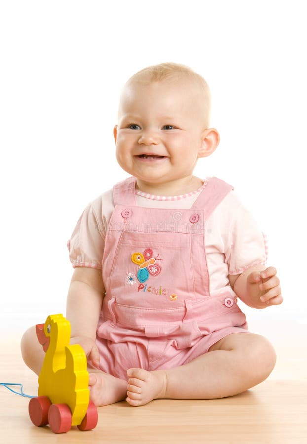 Happy baby playing stock image. Image of friendly, baby - 8365635