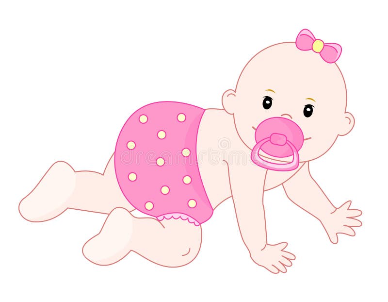 Sweet baby girl stock vector. Illustration of vector - 25334010