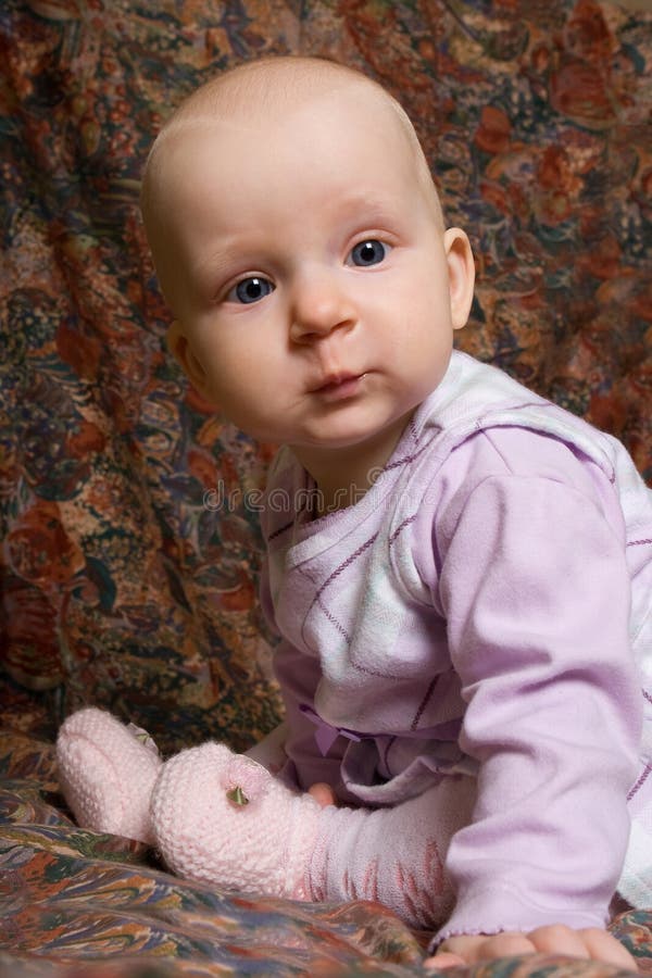 Girl in a puddle stock image. Image of child, cute, concern - 11965331